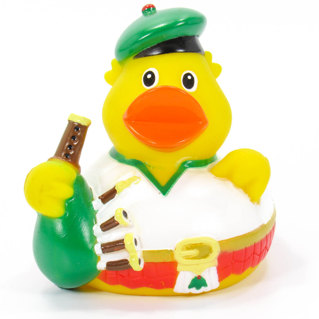 Scottish Bagpiper Rubber Duck by Schnables | Ducks in the Window®