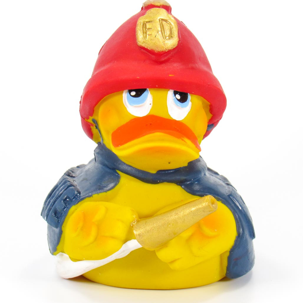 Firefighter Red First Responder Rubber Duck | Ducks in the Window®