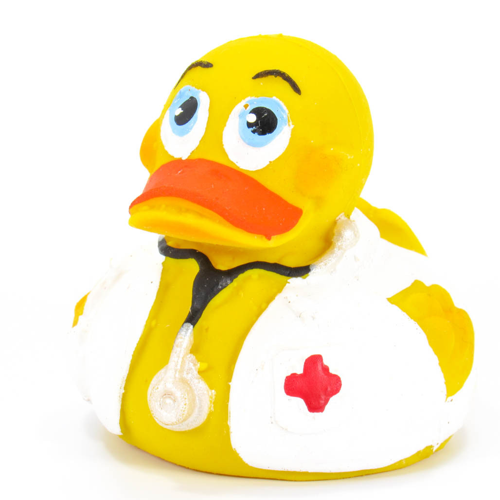 Female Doctor (Brown) First Responder Rubber Duck | Ducks in the Window®