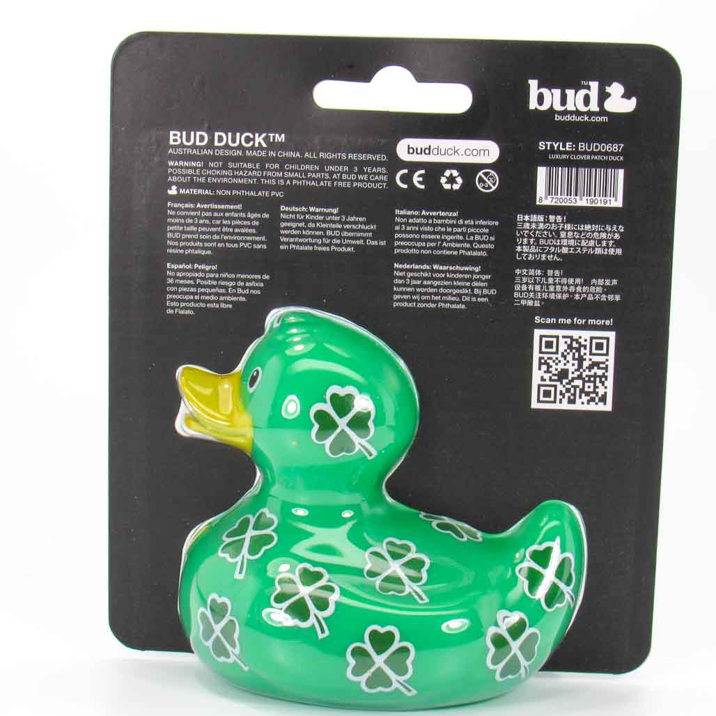 Clover Patch Rubber Duck by Bud Ducks| Ducks in the Window®