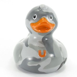 Camo Grey Rubber Duck by Bud Ducks | Ducks in the Window®