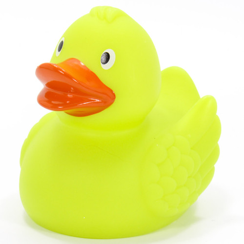 UV Color Changing Neon Yellow Rubber Duck | Ducks in the Window®