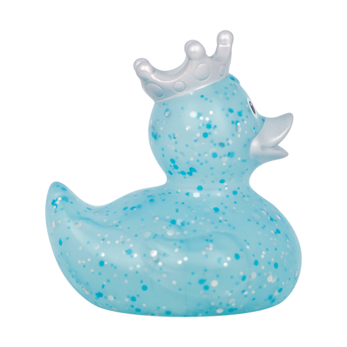 Glitter Blue Crown Rubber Duck Bath Toy by LiLaLu | Ducks in the Window