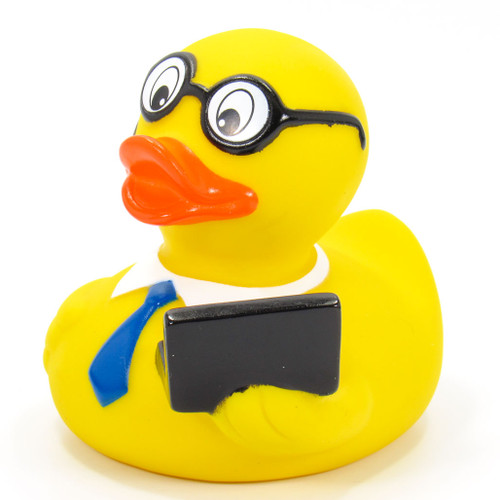 Businessman (Computer Geek) Rubber Duck | Ducks In The WIndow