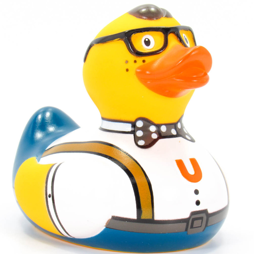 Businessman (Computer Geek) Rubber Duck | Ducks In The WIndow
