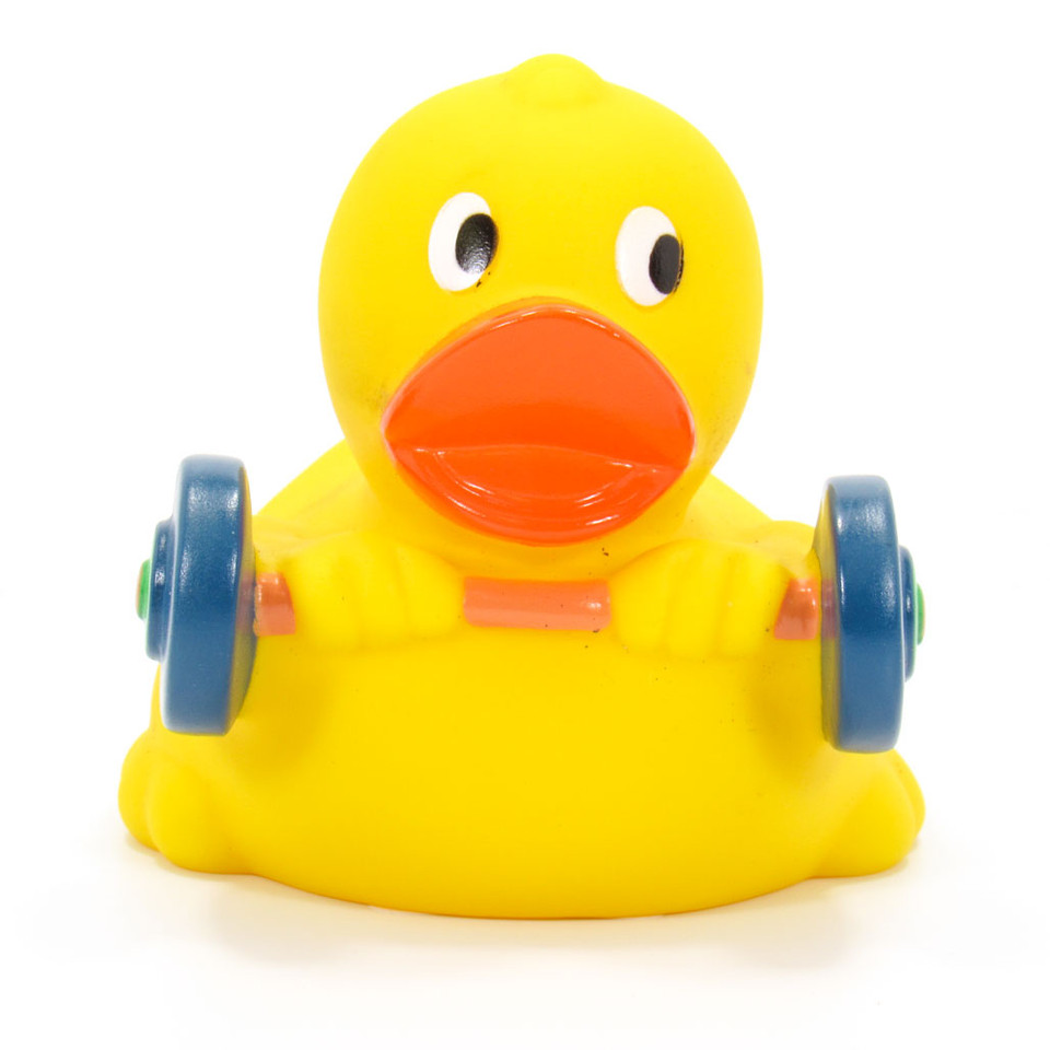 Weight Lift Rubber Duck | Ducks in the Window®