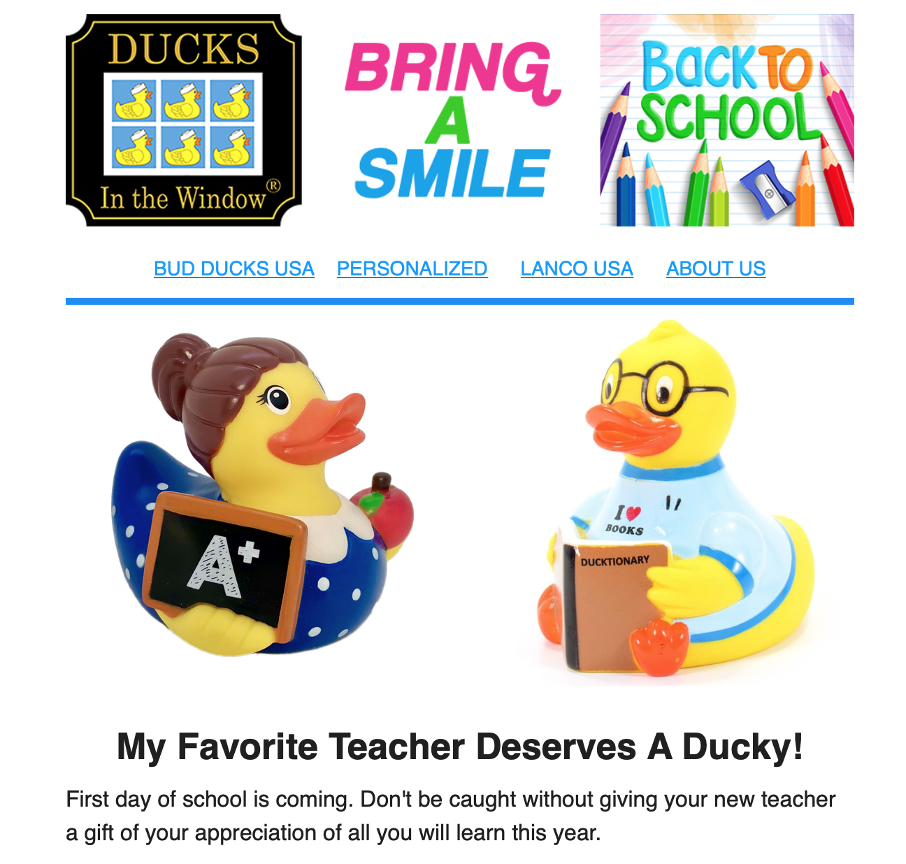 Back To School - Ducks In The Window®