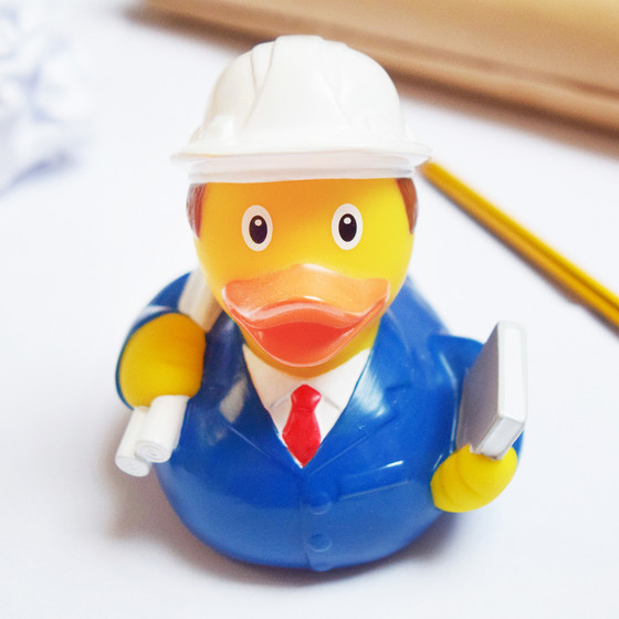 Engineer Rubber Duck Bath Toy by LiLaLu | Ducks in the Window
