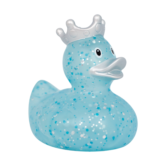 Glitter Blue Crown Rubber Duck Bath Toy by LiLaLu | Ducks in the Window