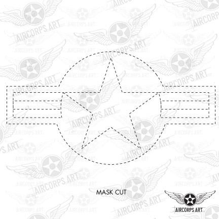 U.S. Airforce Star and Bars Insignia Roundel AN-I-9b Amend 2