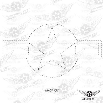 U.S. Airforce Star and Bars Insignia Roundel AN-I-9b