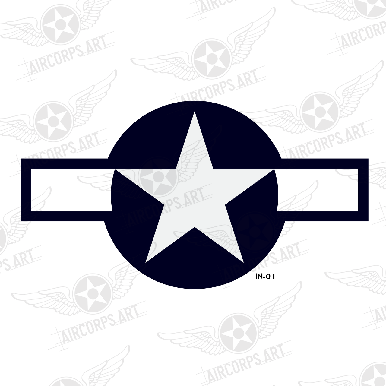 U.S. Airforce Star and Bars Insignia Roundel AN-I-9b