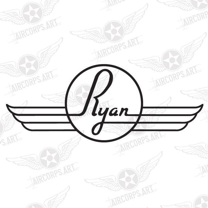 Vintage Ryan Aircraft Manufacturer Logo