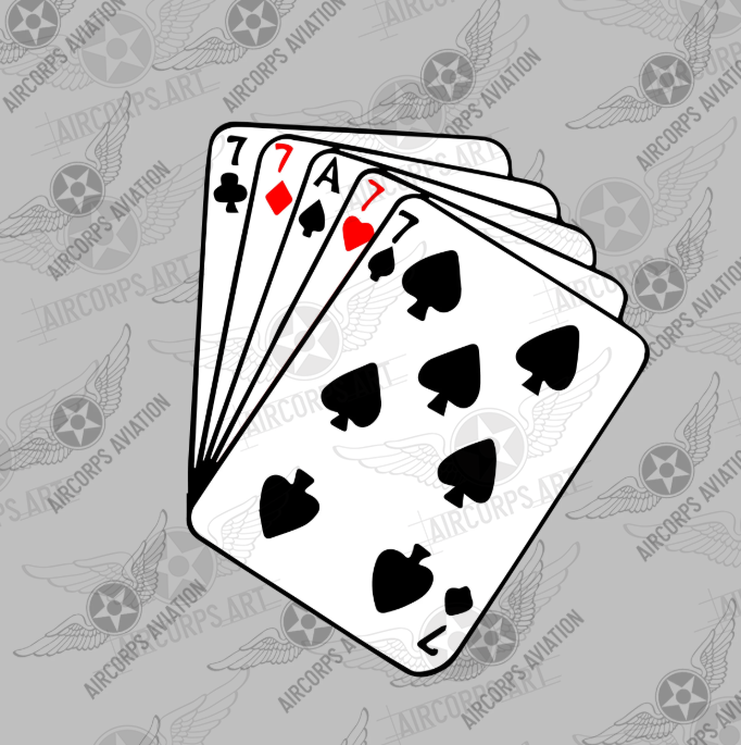 77th Fighter Squadron "The Gamblers" WWII USAF Decal