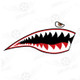 Shark Mouth Teeth Nose Art Military Aircraft Decal SM-01