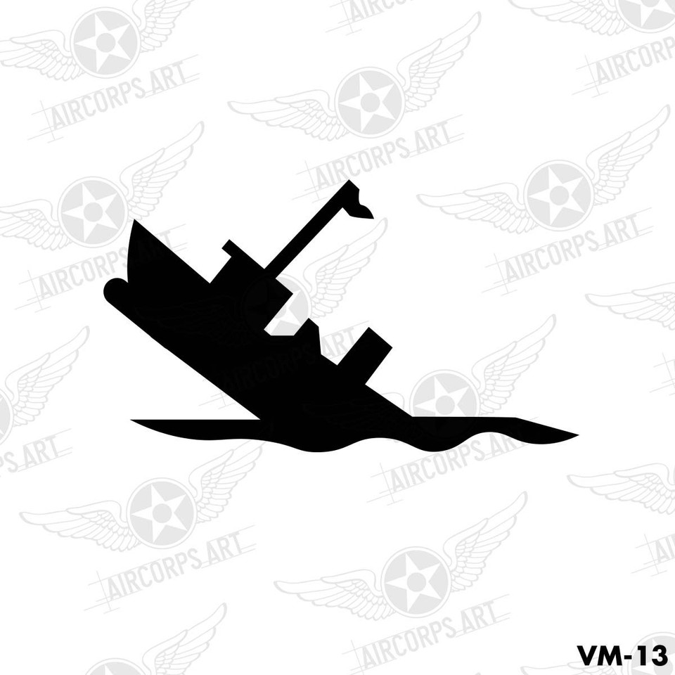 Sunk Ship Mission Marking Decal