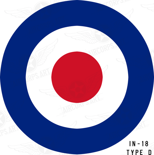 Royal Air Force Type D Military Aircraft Roundel Insignia