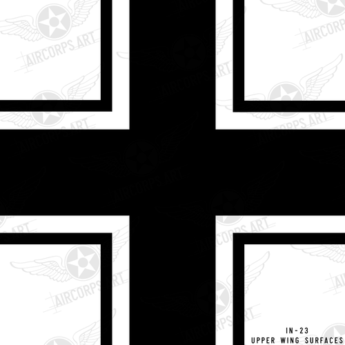 Luftwaffe Balkenkreuz "Bar Cross" Insignia Decal - Upper Wing Surfaces ...