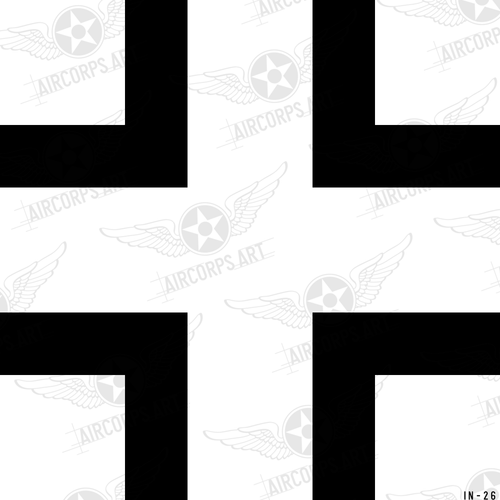 Luftwaffe Balkenkreuz "Bar Cross" Insignia Decal - Black Flanks Cross ...