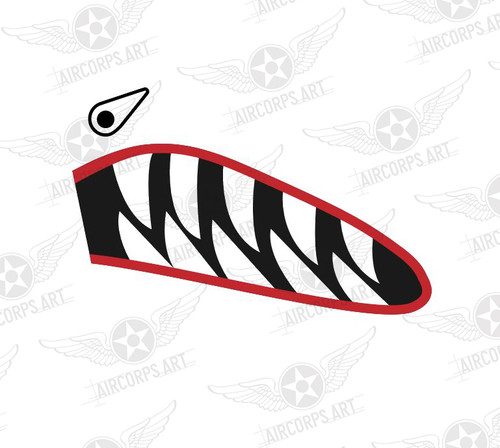 Shark Mouth Teeth Nose Art Military Aircraft Decal