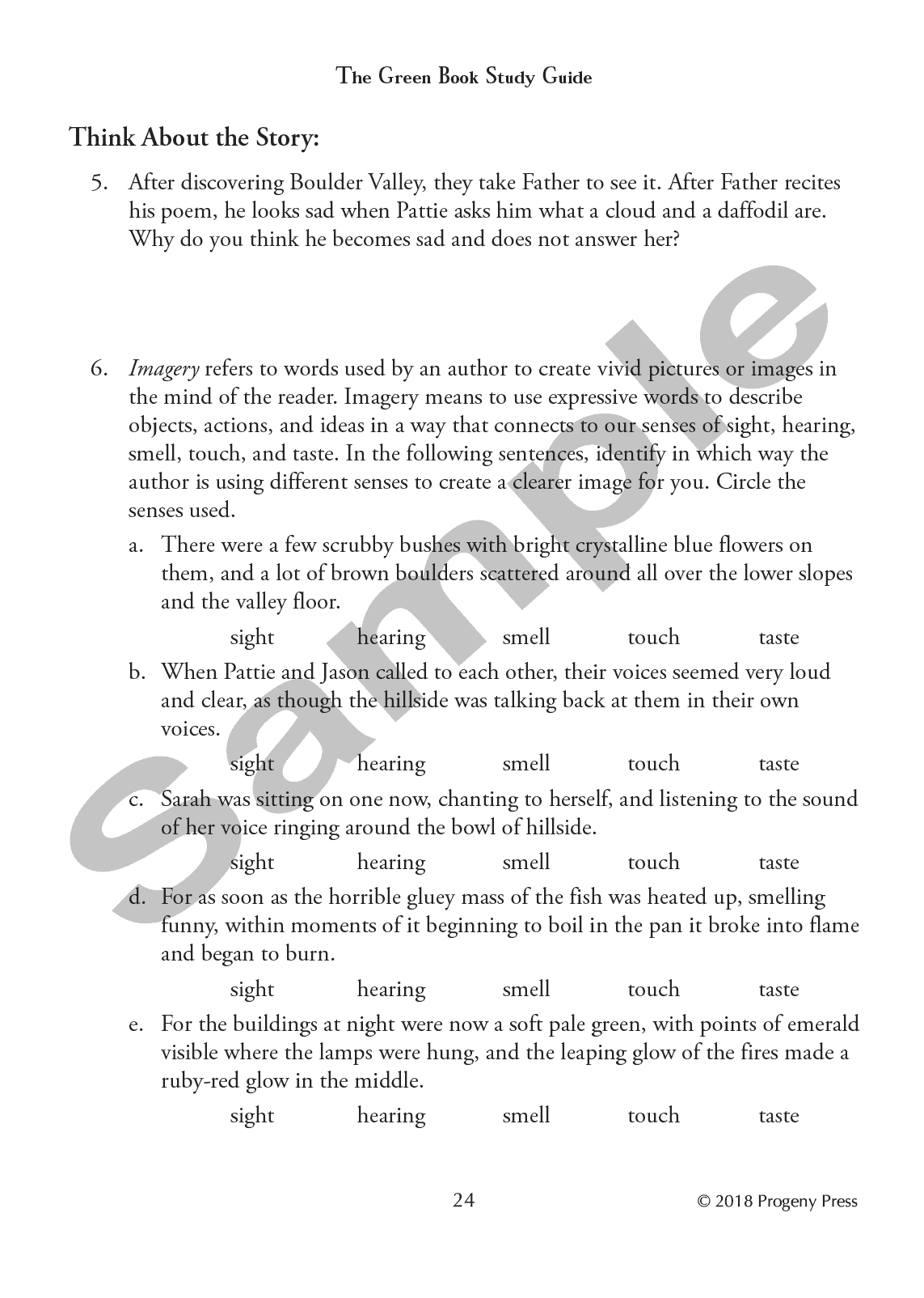The Green Book PDF Download Study Guide | Progeny Press Literature ...