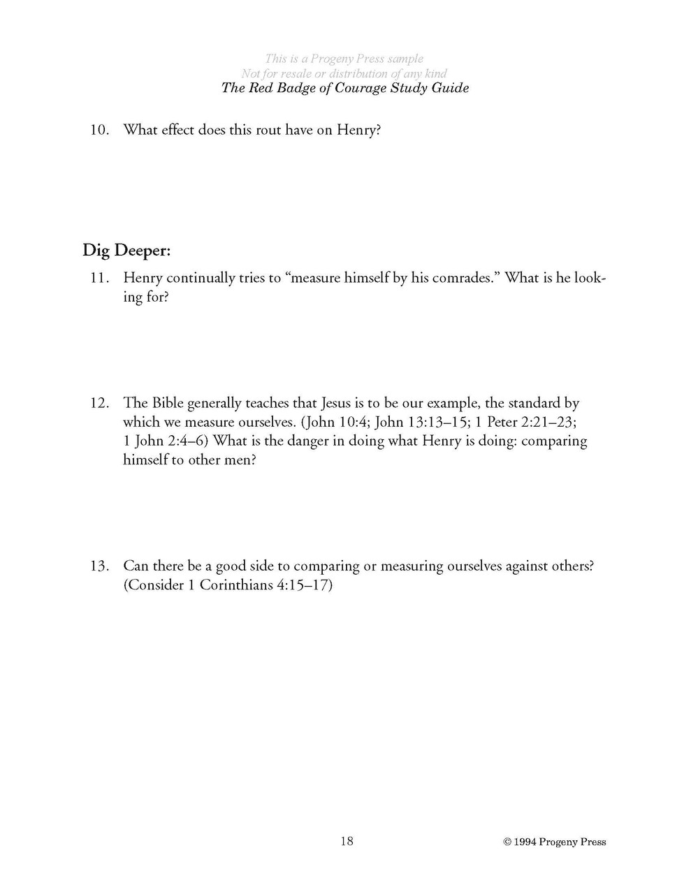 Red Badge of Courage Study Guide | Progeny Press Literature Curriculum