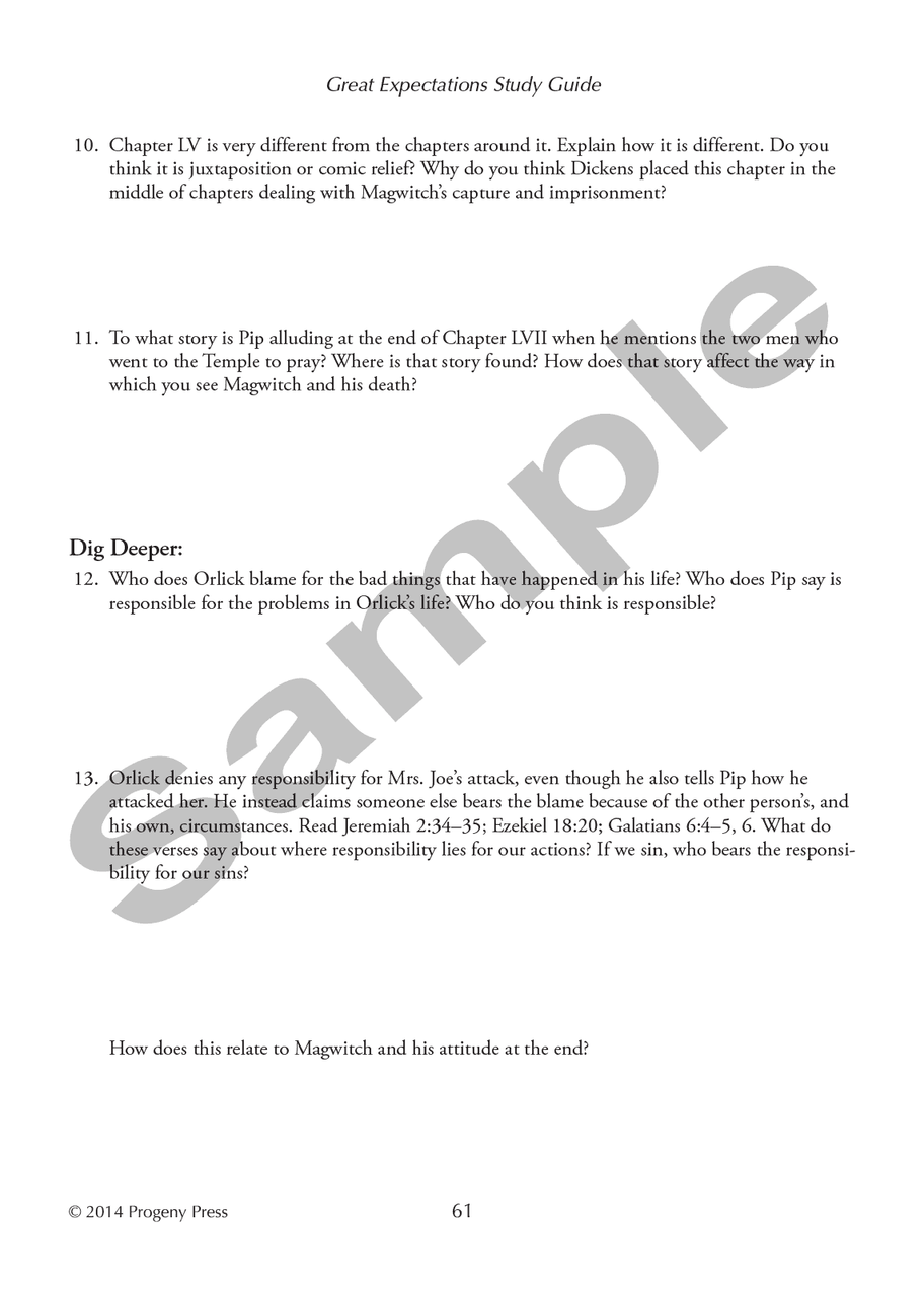 Great Expectations PDF Download | Progeny Press Literature Curriculum