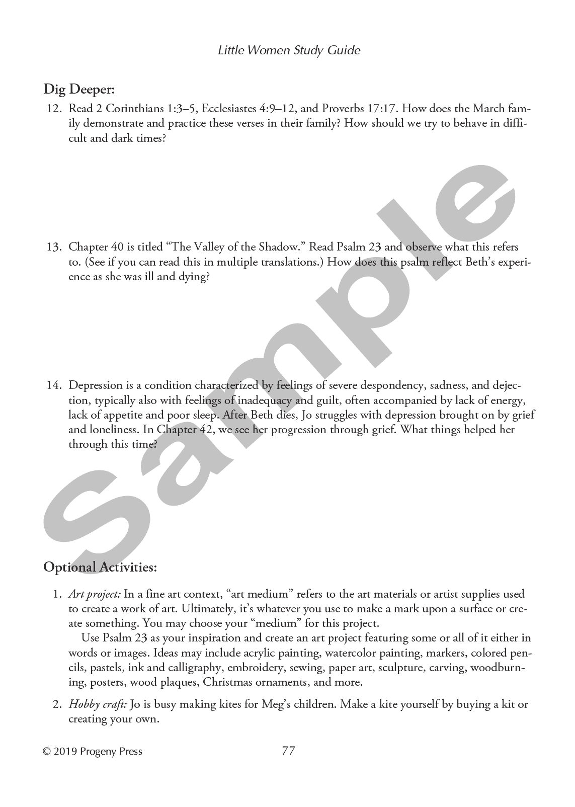 Little Women Study Guide | Progeny Press Literature Curriculum