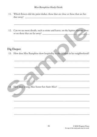 Miss Rumphius Study Guide | Progeny Press Literature Curriculum