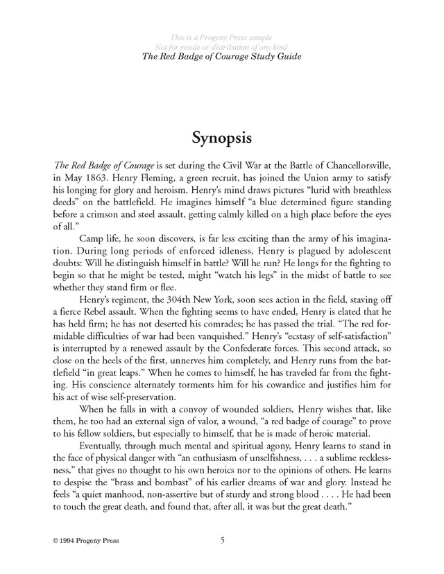Red Badge of Courage Study Guide | Progeny Press Literature Curriculum