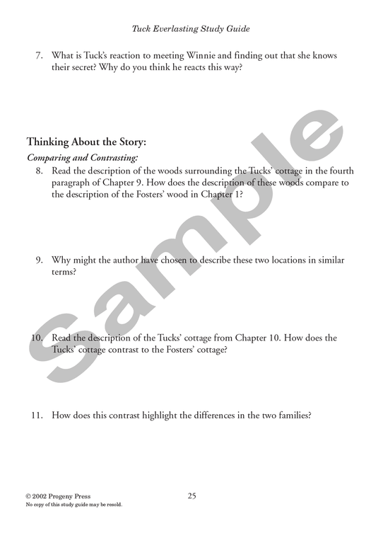 Tuck Everlasting Study Guide | Progeny Press Literature Curriculum