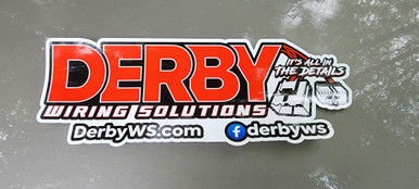 DWS Stickers 4x11in - Derby Wiring Solutions LLC