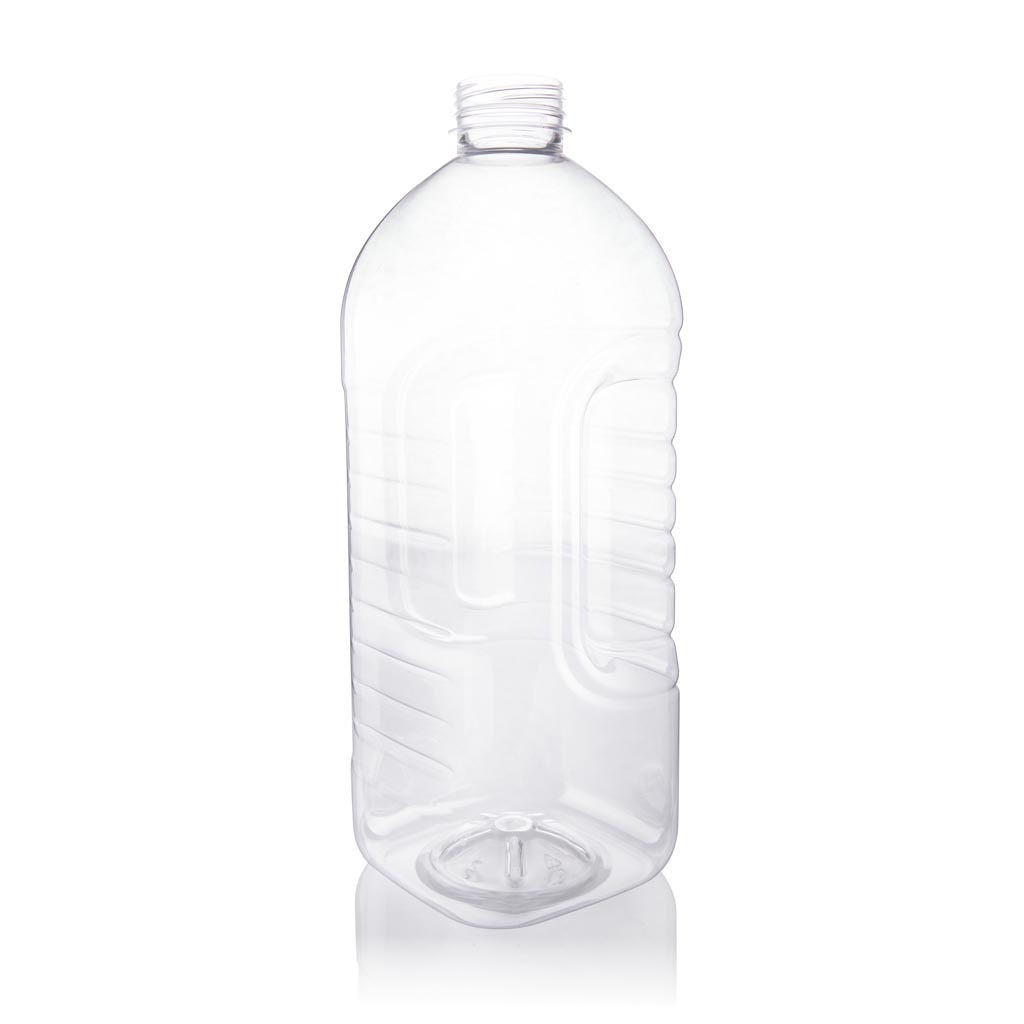 2Ltr Clear Plastic Square Grip Bottle 38mm T/E Finish - Plasdene Glass ...