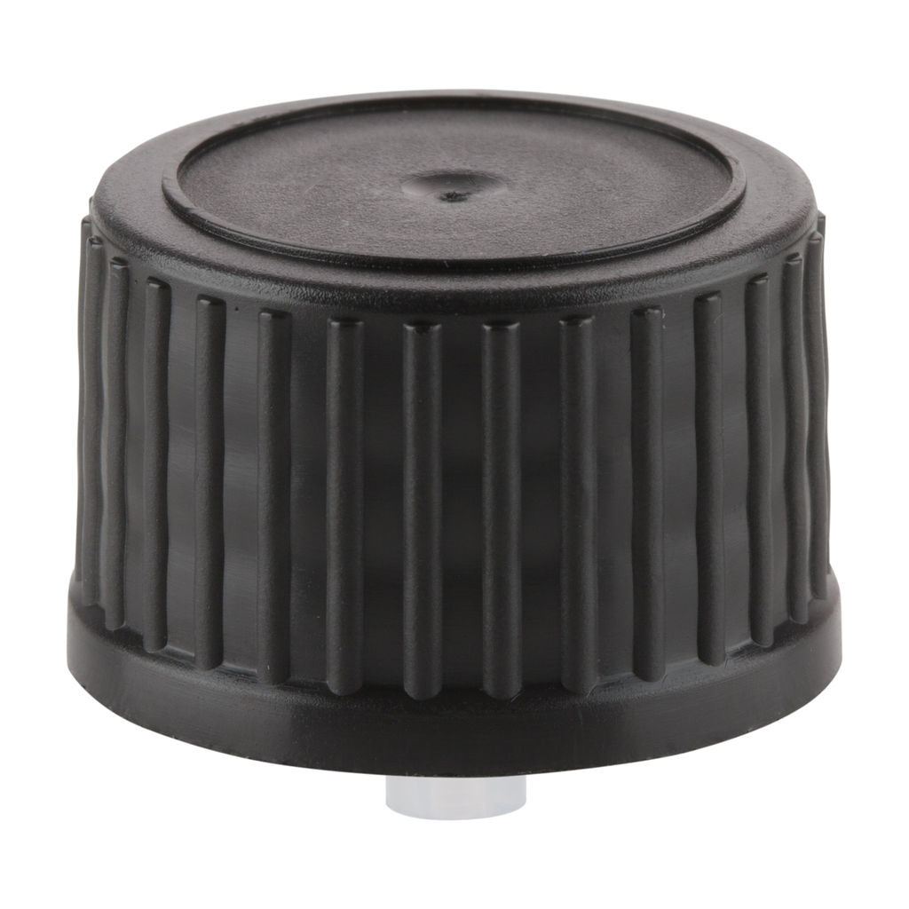 18mm Black Plastic Screw Cap & UNI2-02 Dropper Plug - Plasdene Glass ...