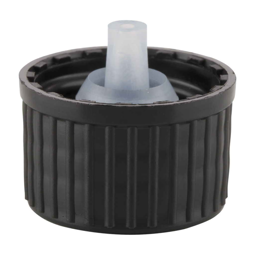 18mm Black Plastic Screw Cap & UNI2-02 Dropper Plug - Plasdene Glass ...
