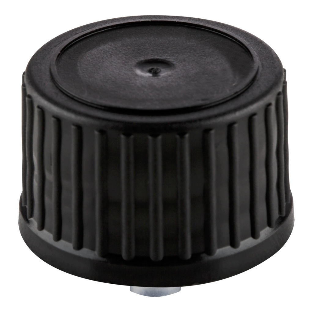 18mm Black Plastic Screw Cap & UNI2-08 Dropper Plug - Plasdene Glass ...