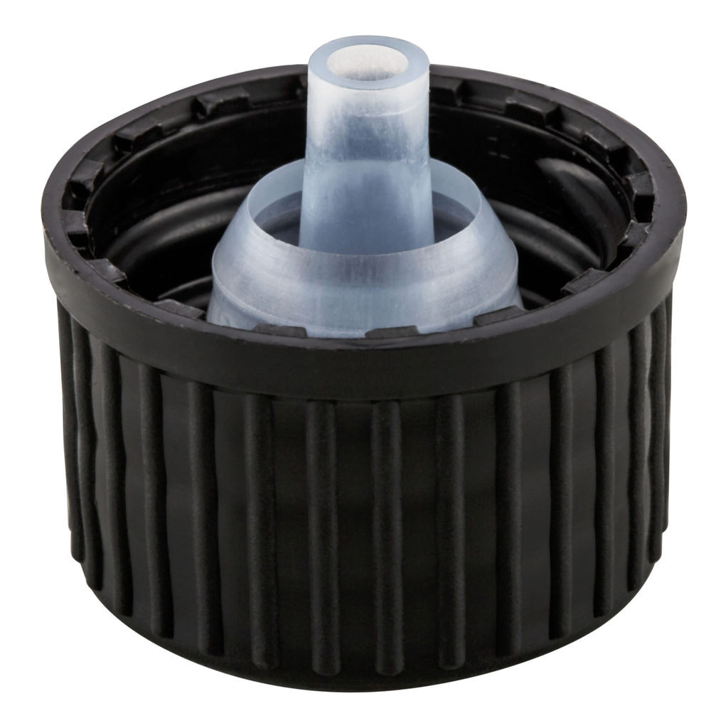 18mm Black Plastic Screw Cap & UNI2-08 Dropper Plug - Plasdene Glass ...