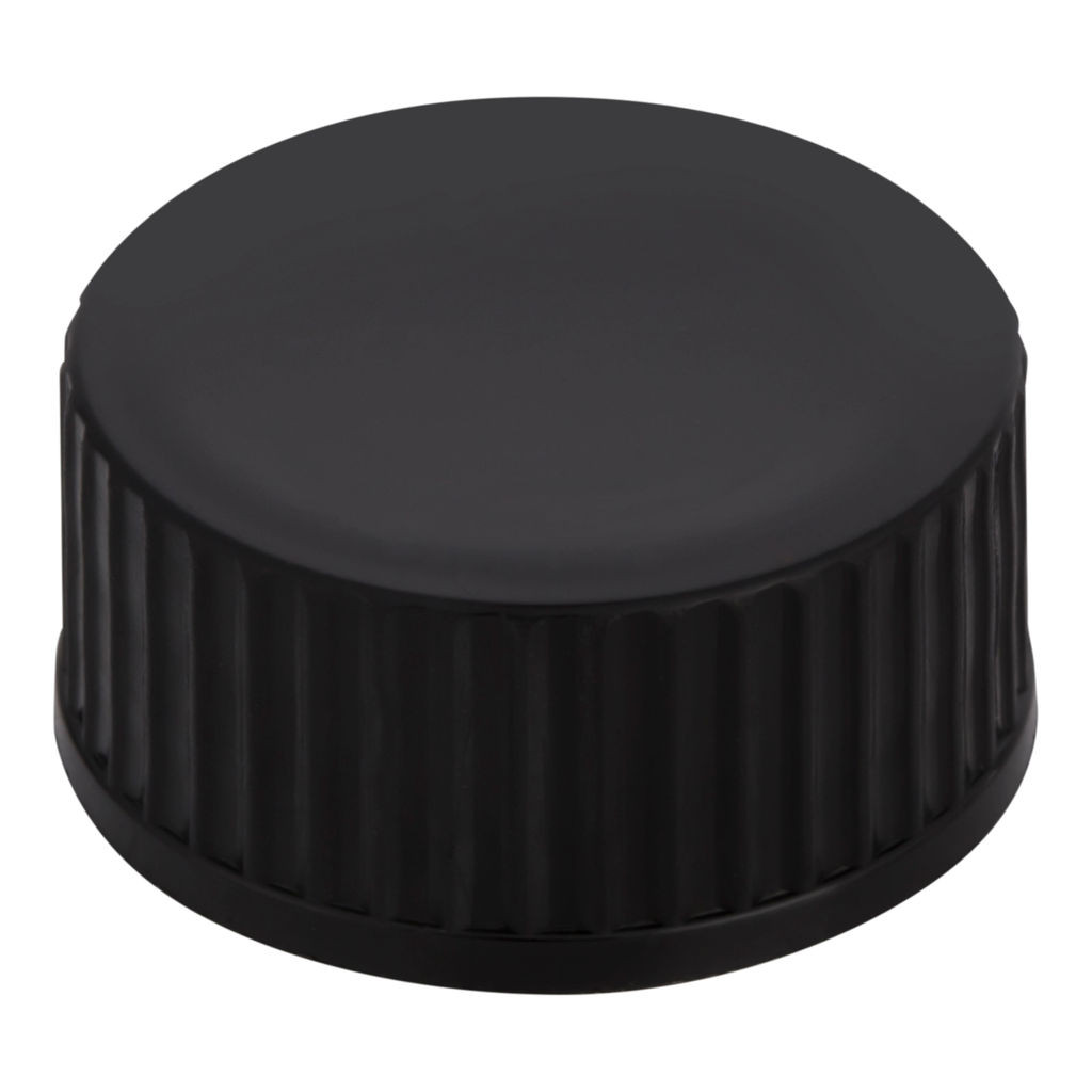 20mm Black Plastic Screw Cap - Plasdene Glass-Pak Pty Ltd
