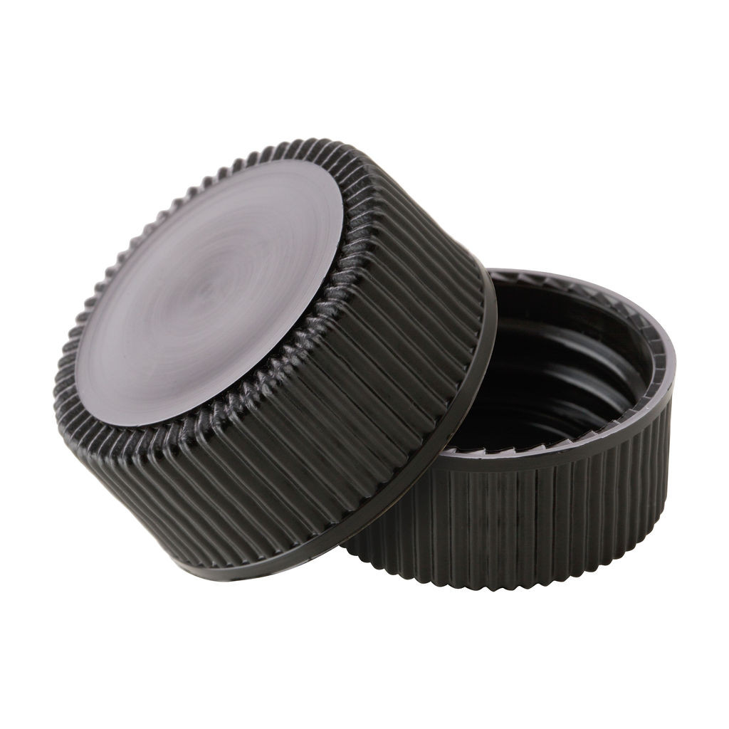 24mm Black Plastic Ring Seal Screw Cap - Plasdene Glass-Pak Pty Ltd