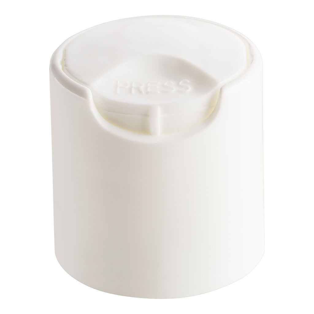 24mm 410 White Plastic Disc Top Cap - Plasdene Glass-Pak Pty Ltd