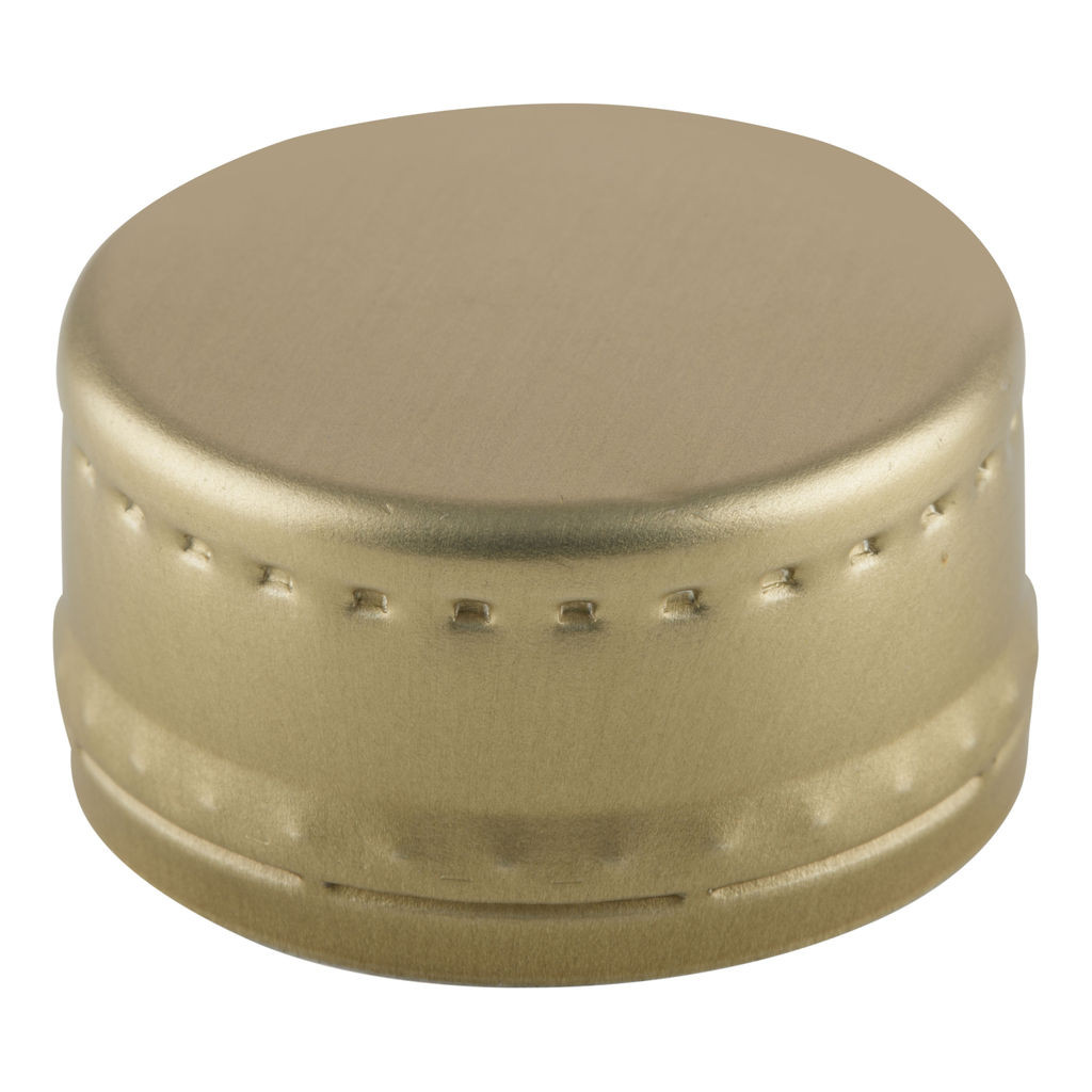 28mm Gold Aluminium Tamper Evident Roll-On Cap - Plasdene Glass-Pak Pty Ltd
