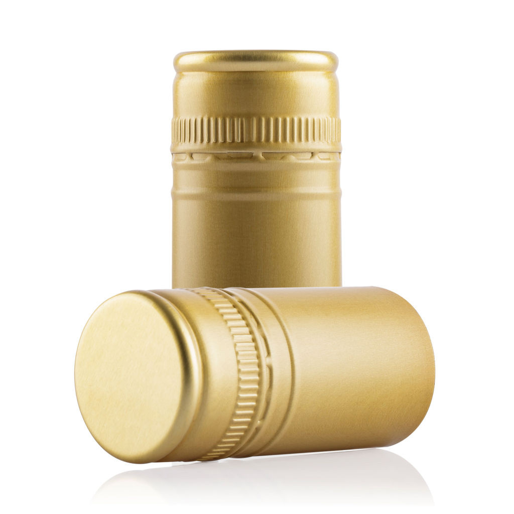 30x60mm Gold Aluminium BVS Cap - Plasdene Glass-Pak Pty Ltd