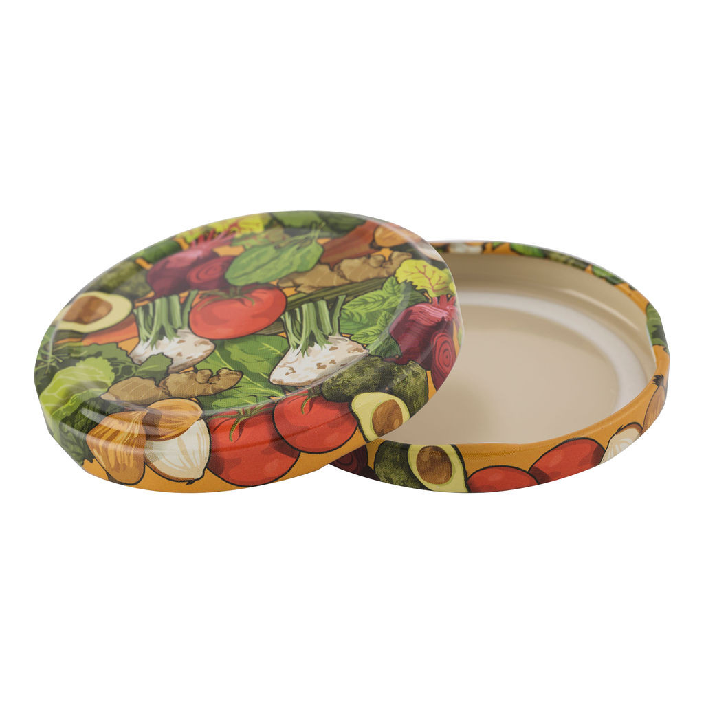 63mm Vegetable Print Metal RTS Twist Cap - Plasdene Glass-Pak Pty Ltd