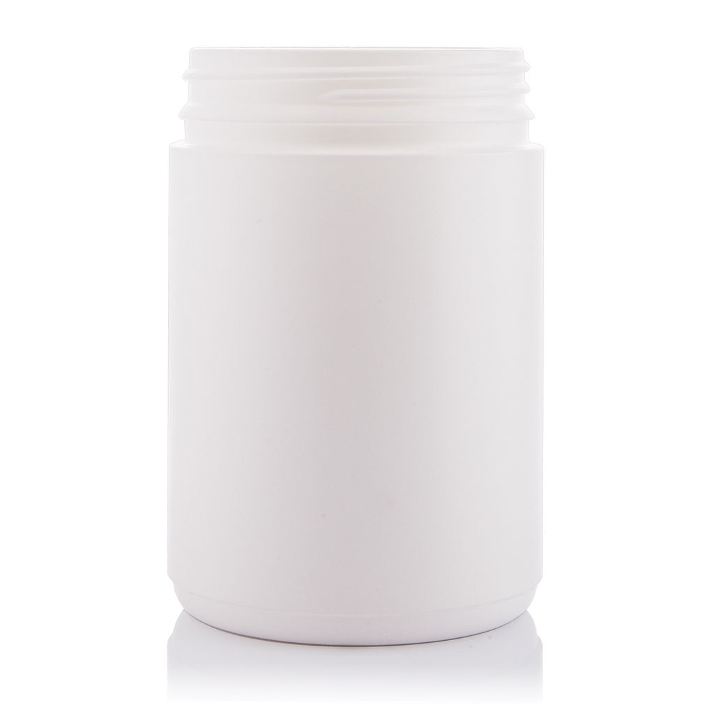 600ml White Plastic Round Jar 83mm T/E Finish - Plasdene Glass-Pak Pty Ltd