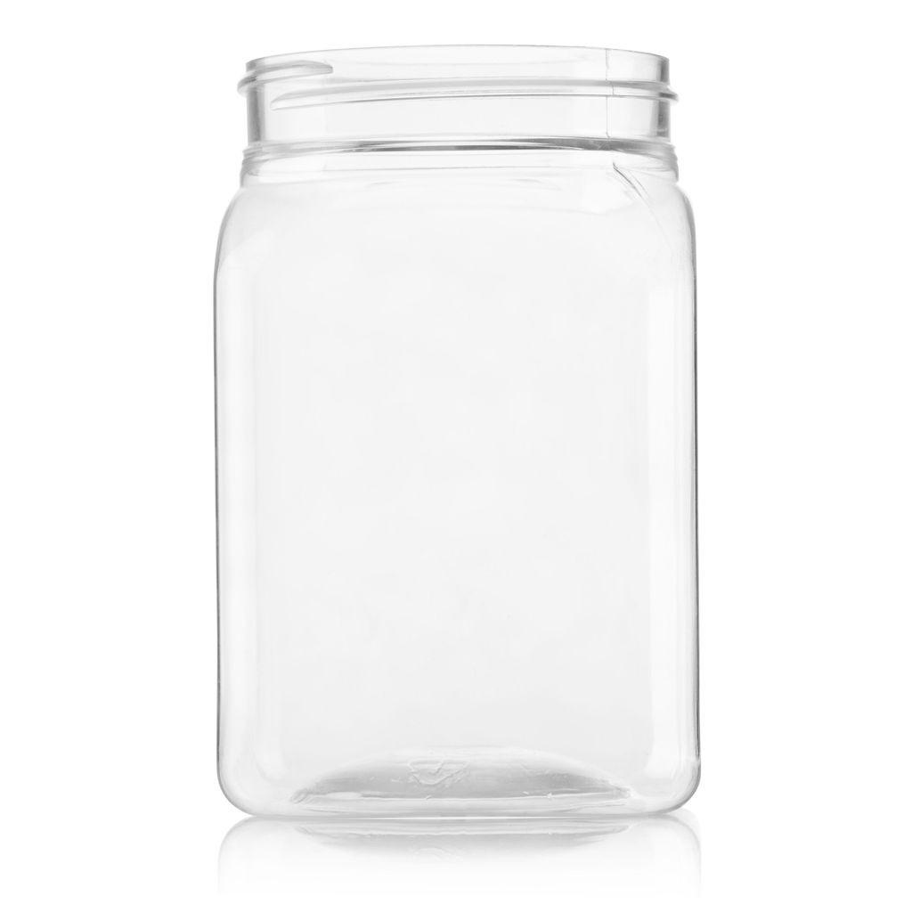 375ml Clear Plastic Square Food Jar 63mm Screw Finish - Plasdene Glass ...