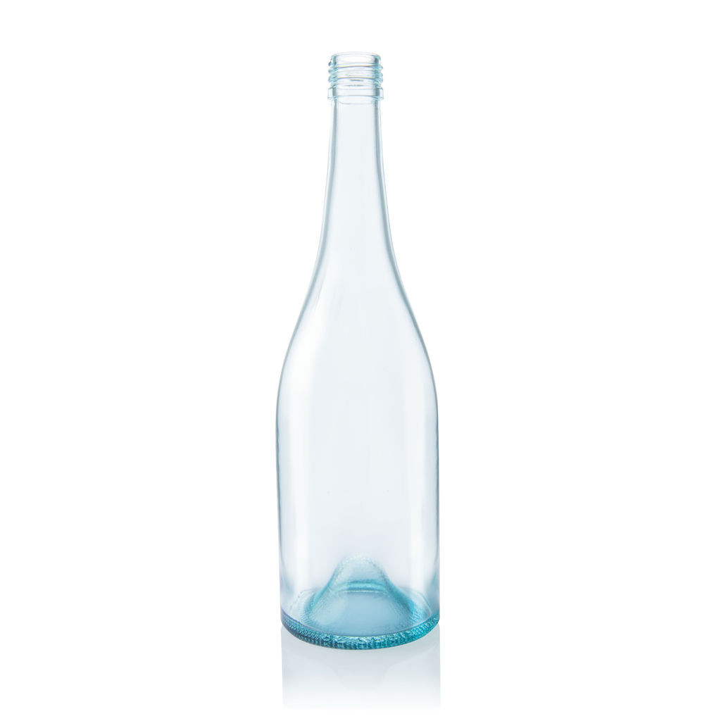 750ml Arctic Blue Glass Square Heel Premium Burgundy Bottle BVS Finish ...