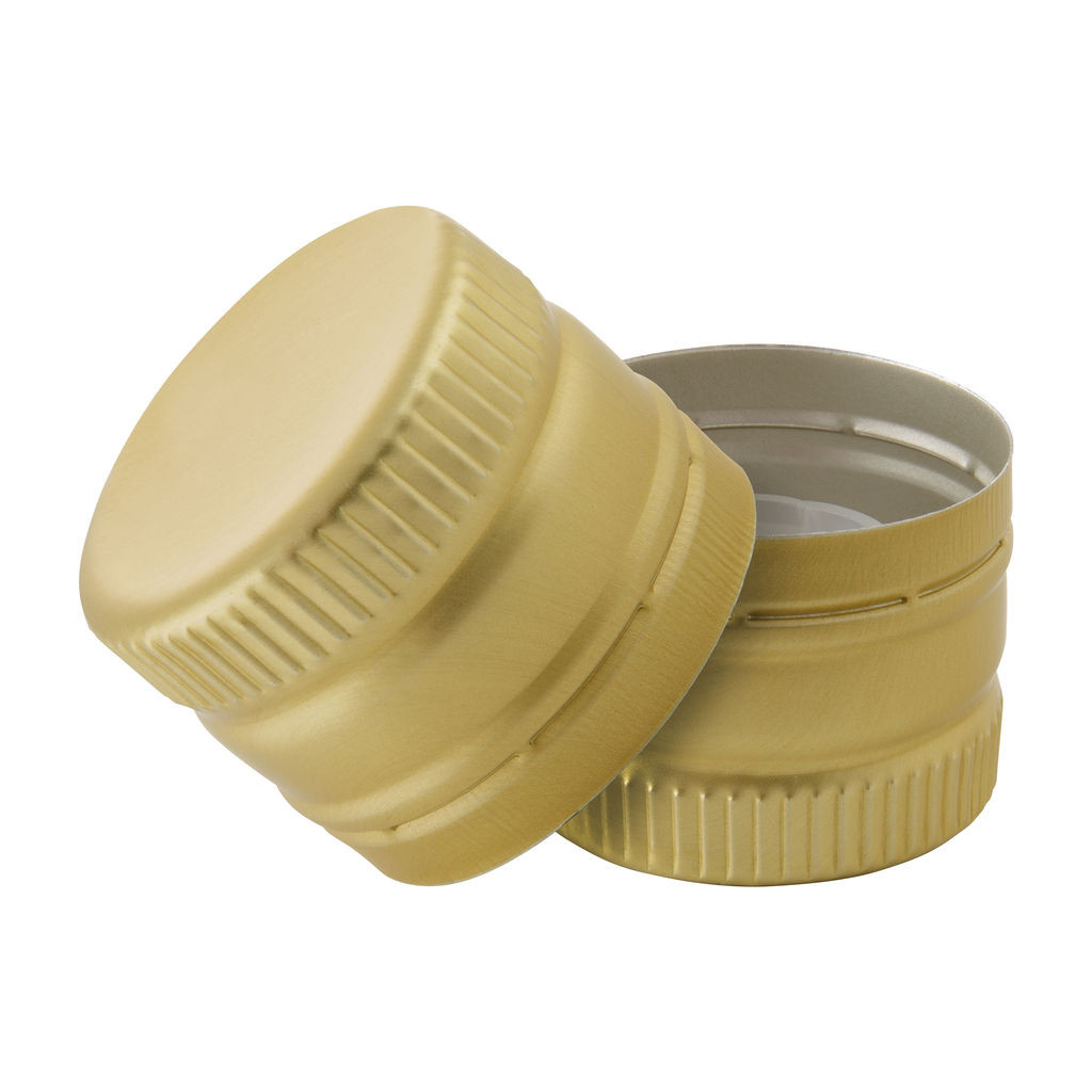 31.5mm Gold Aluminium Tamper Evident Roll-On Cap and Pourer Plug ...