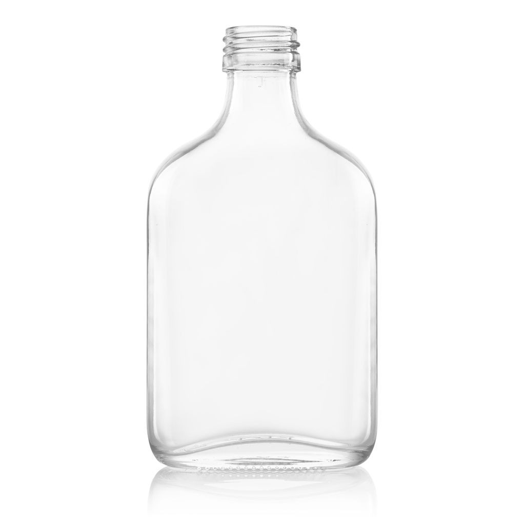 200ml Super Flint Glass Hip Flask Bottle 28mm T/E Finish - Pallet ...