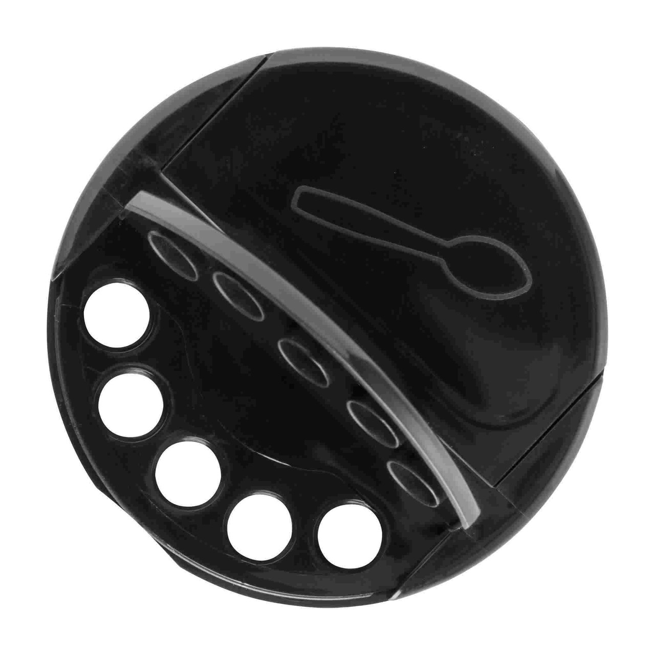 63mm Black Plastic Dual Flapper Cap with Liner - Plasdene Glass-Pak Pty Ltd