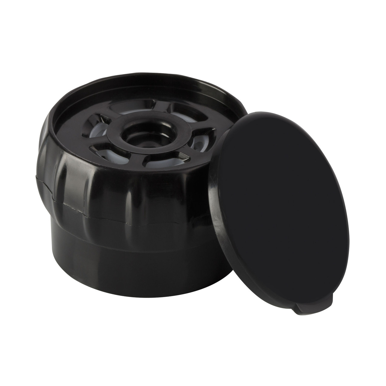 41mm Black Plastic Elegant Grinder Cap - Plasdene Glass-Pak Pty Ltd